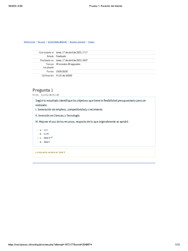 Prueba 1 - Contabilidad Publica Ot | PDF | Presupuesto | Contabilidad