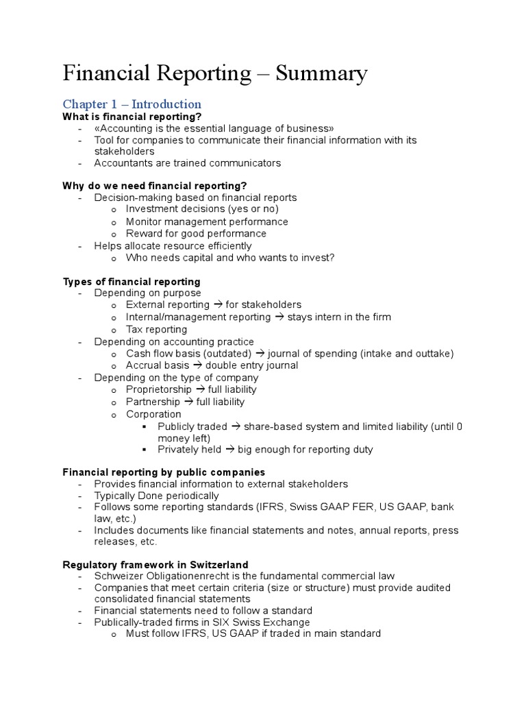 FinRep Summary | PDF | Goodwill (Accounting) | Stocks