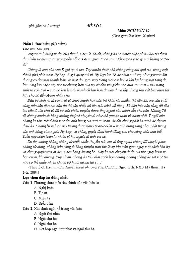 Đê Ôn S Thi | PDF