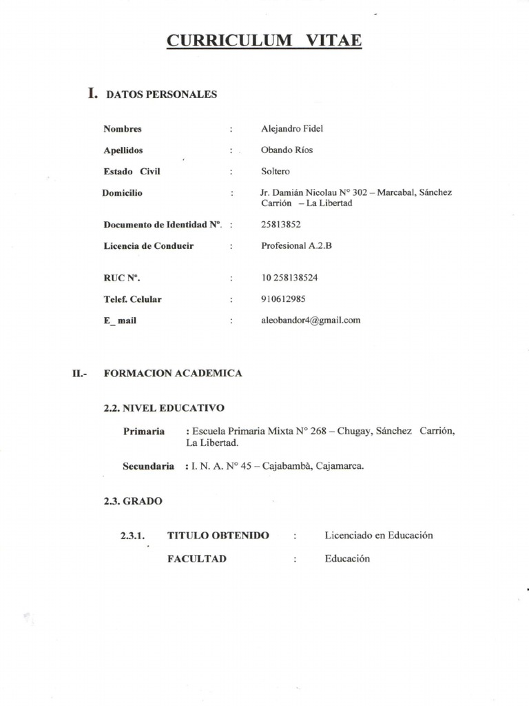 Cv-Alejandro 2023 | PDF