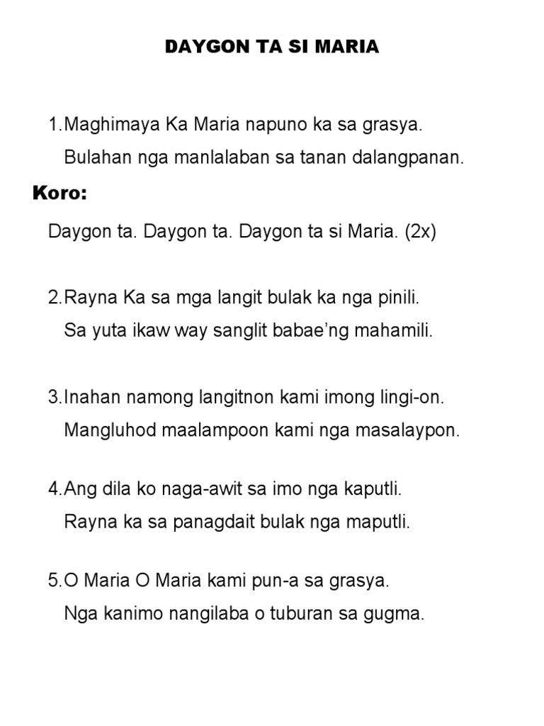 Daygon Ta Si Maria | PDF