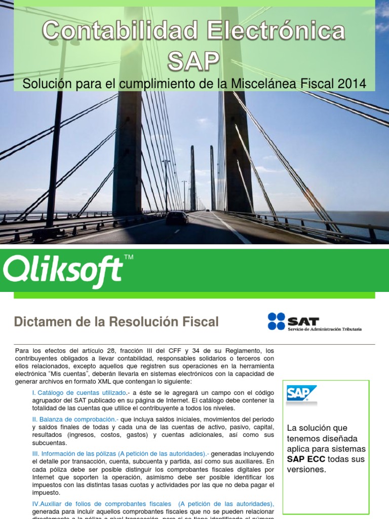 Contabilidad Electronica SAP_Qliksoft | PDF | Contabilidad | Business
