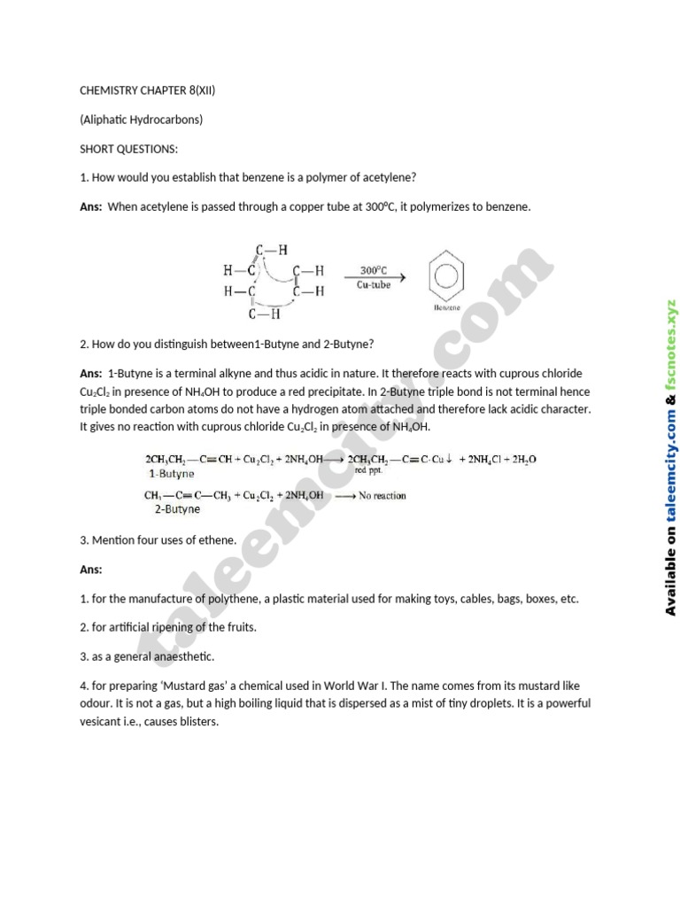 Distinguishing Alkanes, Alkenes, and Alkynes: A Guide to the Reactivity ...