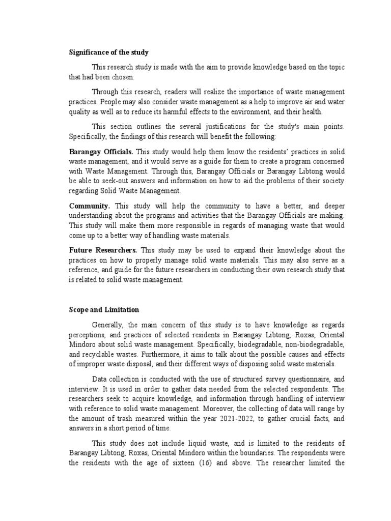 SOTS and SCOPE | PDF | Waste Management | Waste