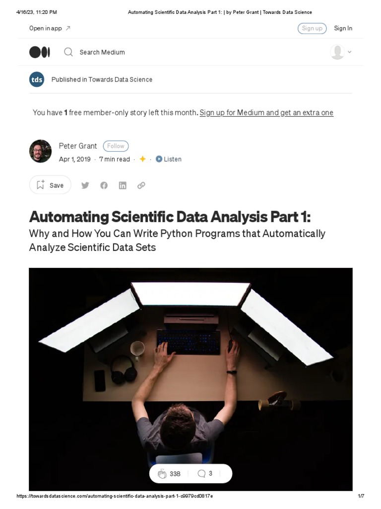 Automating Scientific Data Analysis Part 1 - by Peter Grant - Towards ...