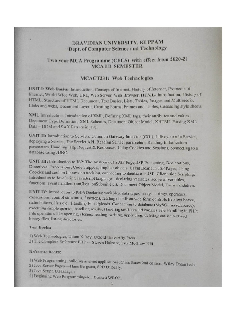 3rd Sem Syllabus | PDF