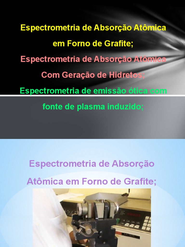 Técnicas de Espectrometria Atômica | PDF | Plasma (Física ...