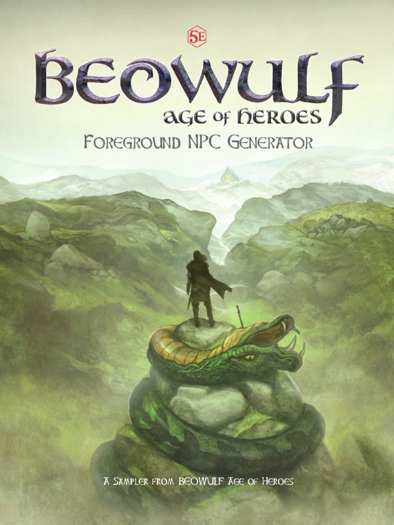 BEOWULF Age of Heroes Foreground NPC Generator | PDF | Hatred | Romance (Love)