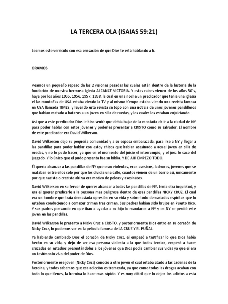 La Tercera Ola en Alcance Victoria | PDF