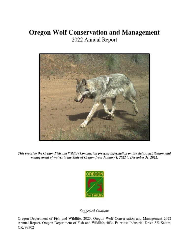 2022 Annual Wolf Report Final | PDF | Endangered Species Act Of 1973 ...
