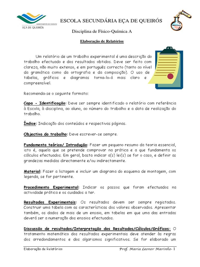 Elaboração de Relatórios | PDF | Teoria