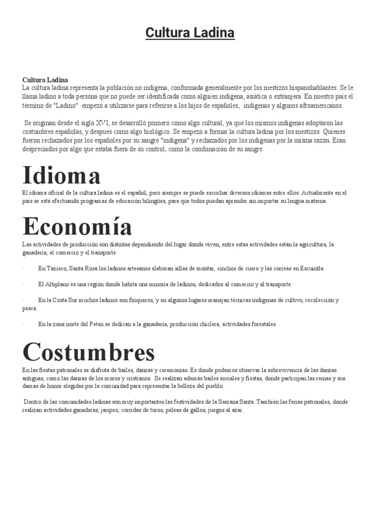 Cultura Ladina | PDF