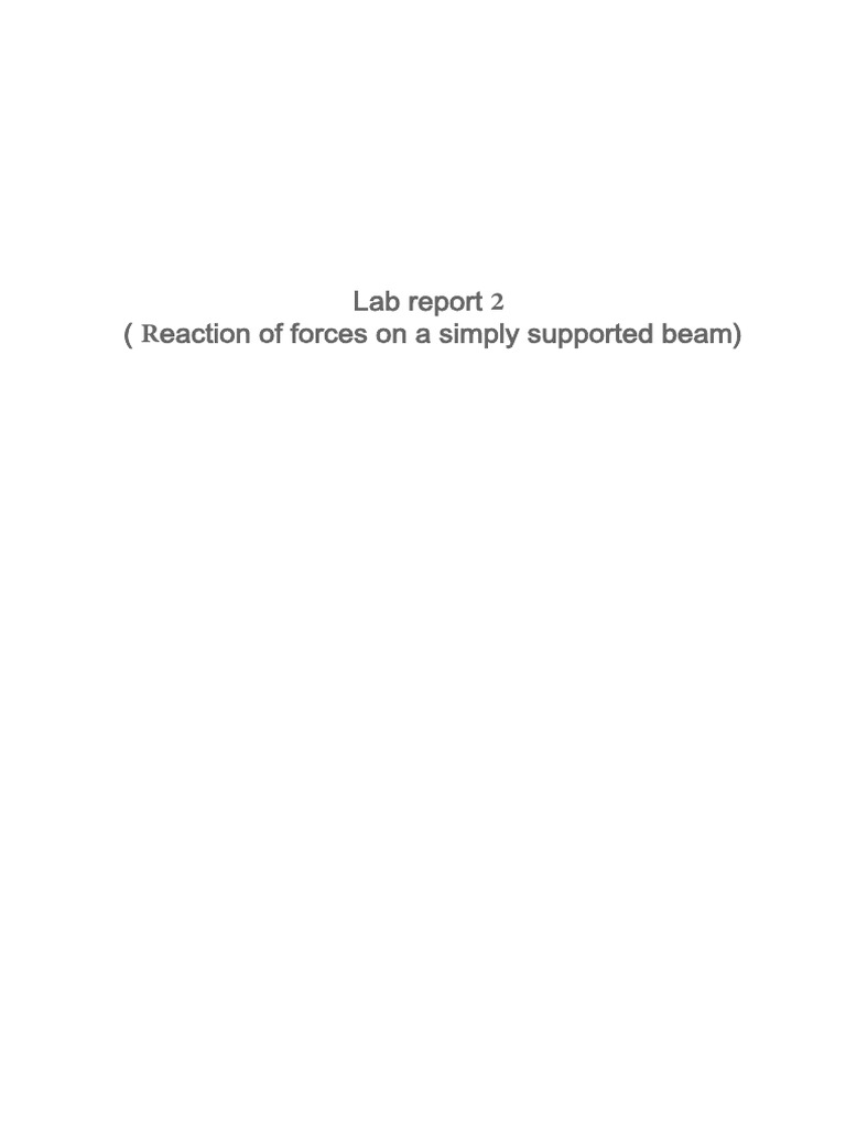 Reactions of Simply Supported Beams | PDF | Beam (Structure) | Civil ...