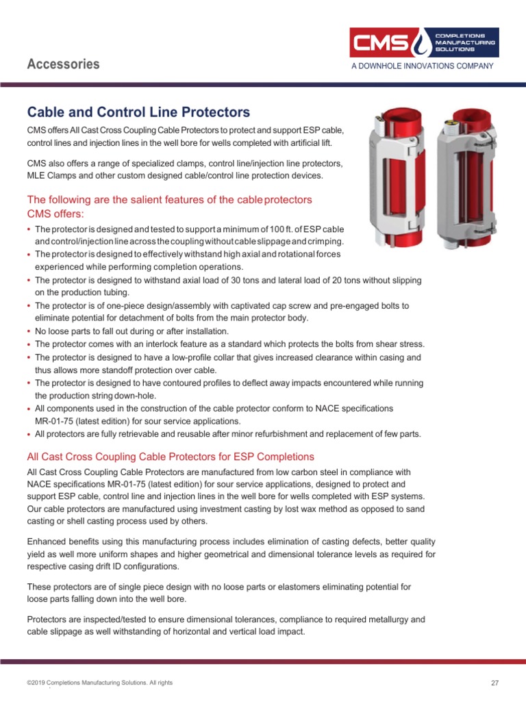 CMS - Cable and Control Line Protector | PDF | Pipe (Fluid Conveyance ...