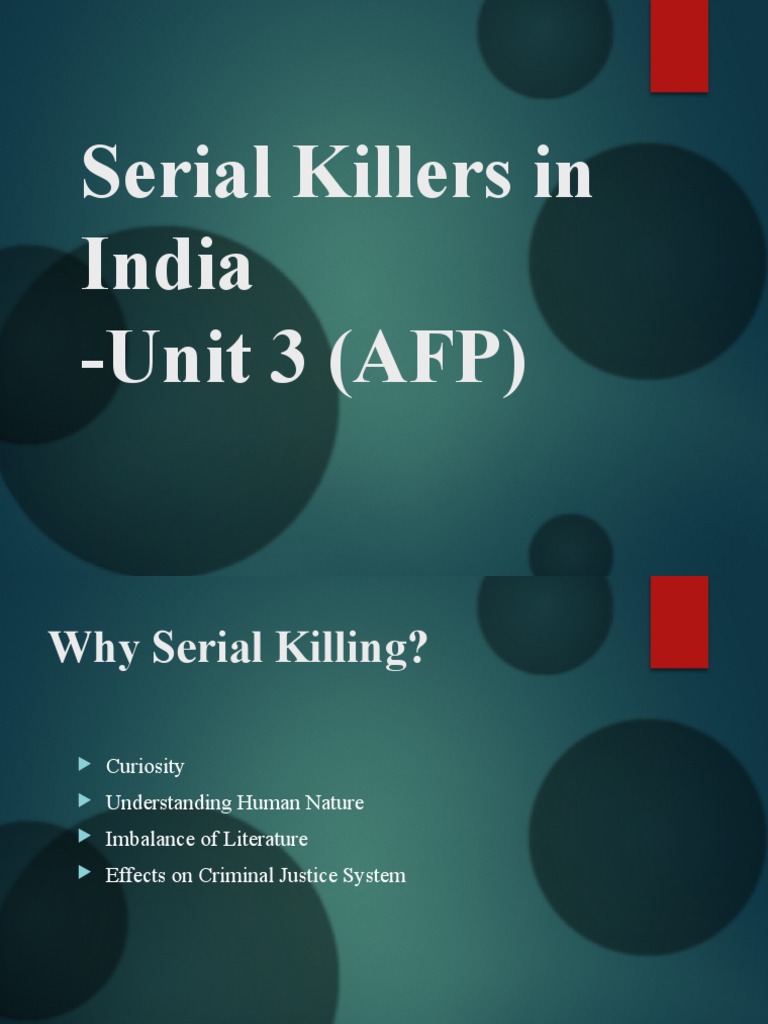 Understanding Serial Killers in India | PDF | Serial Killer | Murder