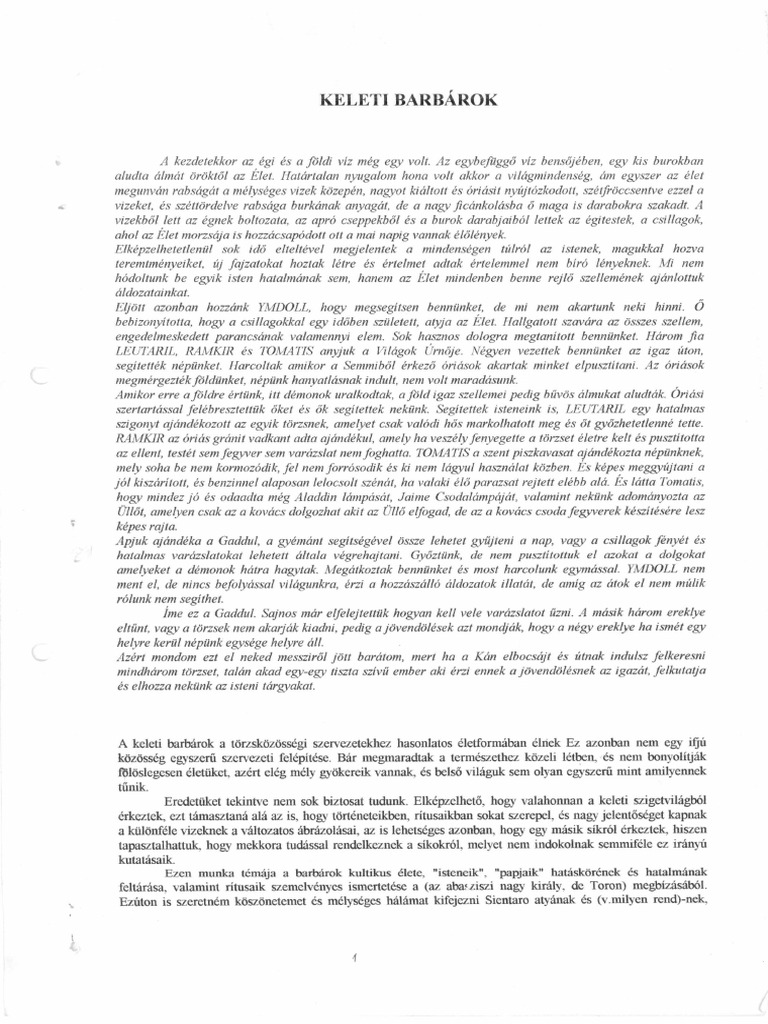 KELETI-BARBÁROK-M A G U S Kieg | PDF