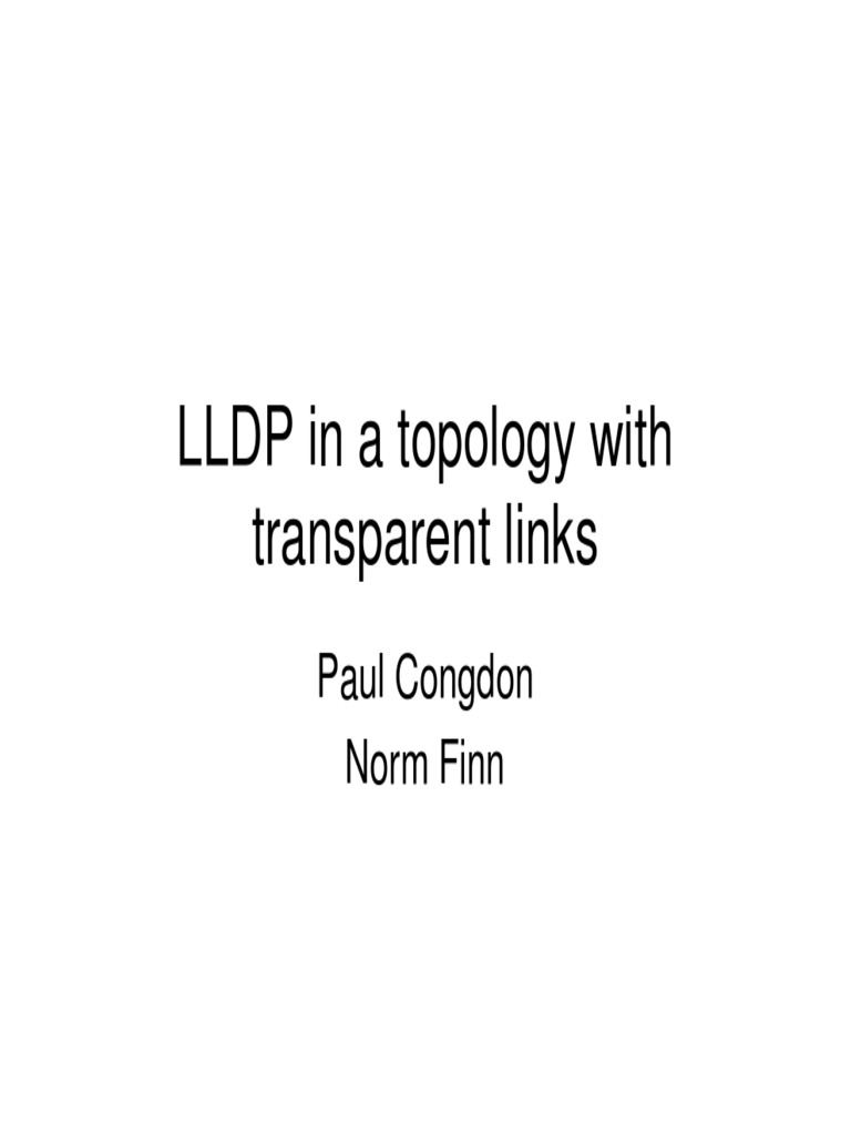 LLDP Topology with Transparent Links | PDF | Computer Network | Network Protocols