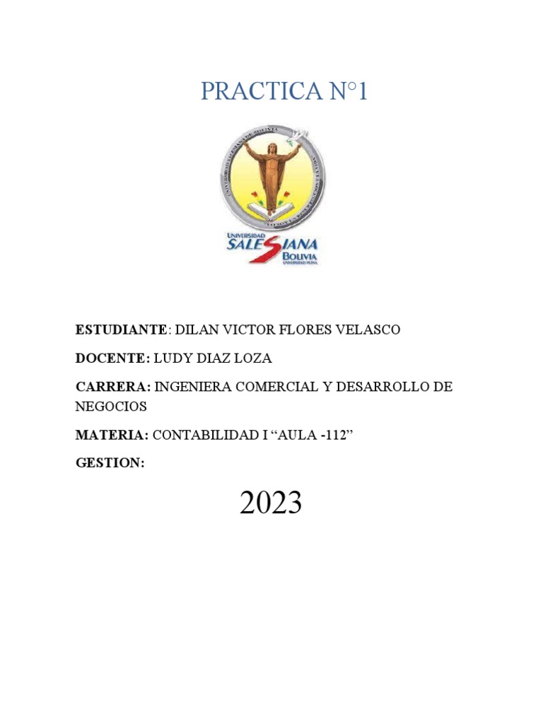 Practica N 1 Contabilidad | PDF | Contabilidad | Economía Financiera