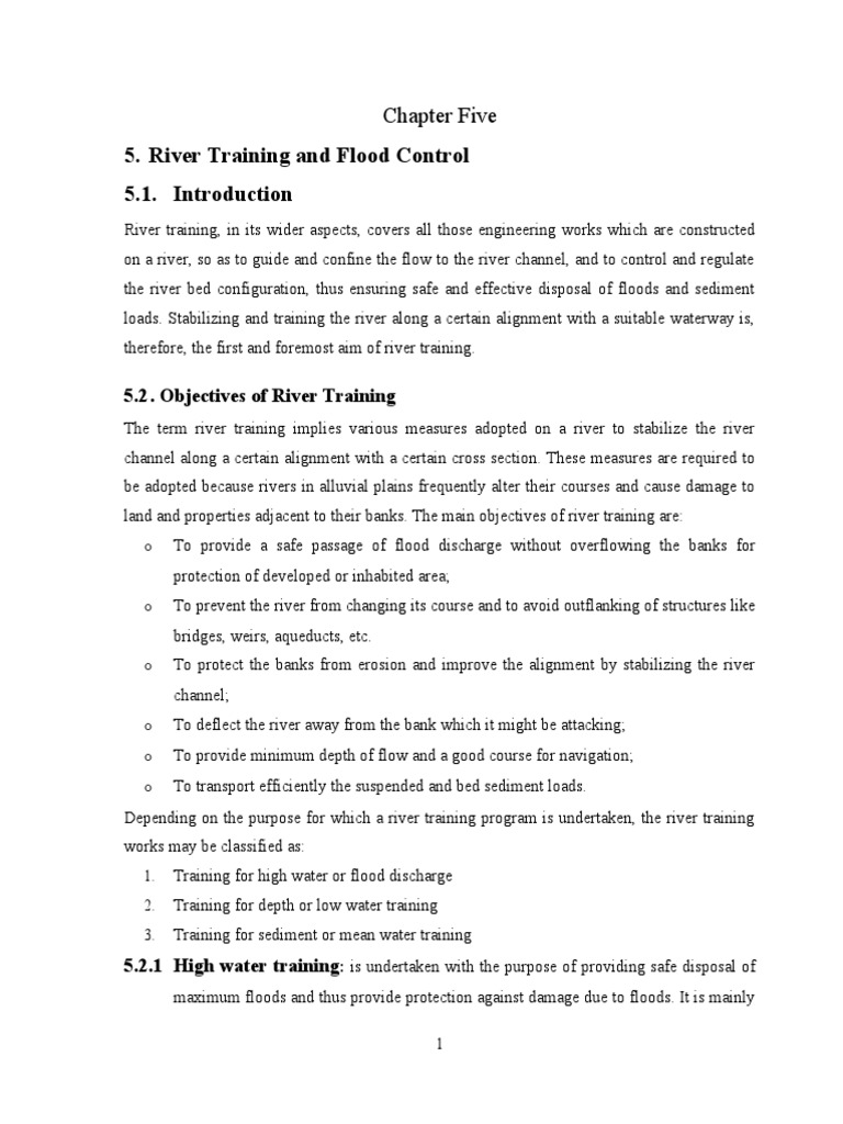 River Training and Flood Control: Chapter Five | PDF | River | Dredging
