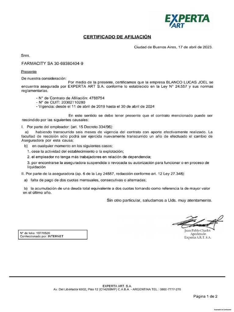 Farmacity Sa 30 69380404 9 Pdf