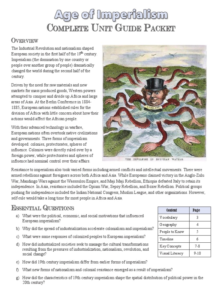 Imperialism Unit Packet 2 | PDF | Imperialism | British Empire