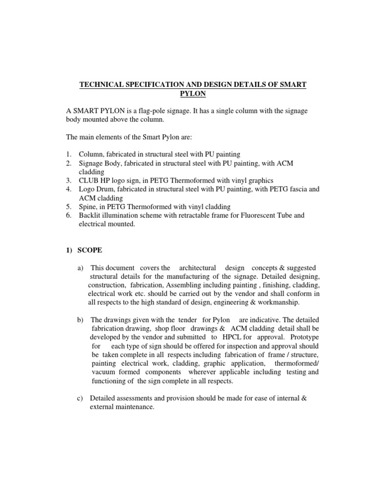 Techspec Smart Pylon Part 1 | PDF | Paint | Electrical Wiring