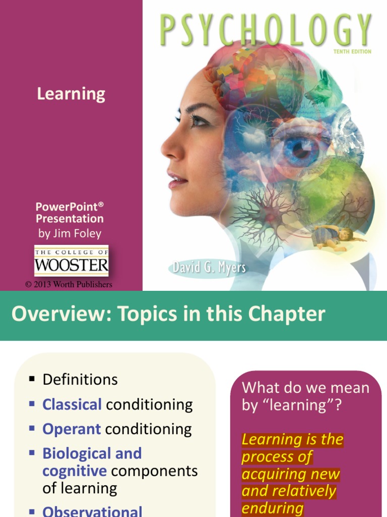 Learning: Powerpoint® Presentation | PDF | Classical Conditioning ...