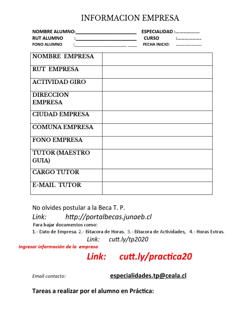 Datos Empresa | PDF