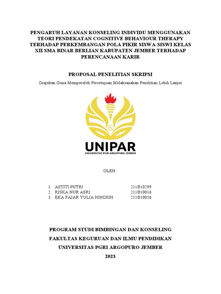 Mini Proposal Bimbingan Karir | PDF