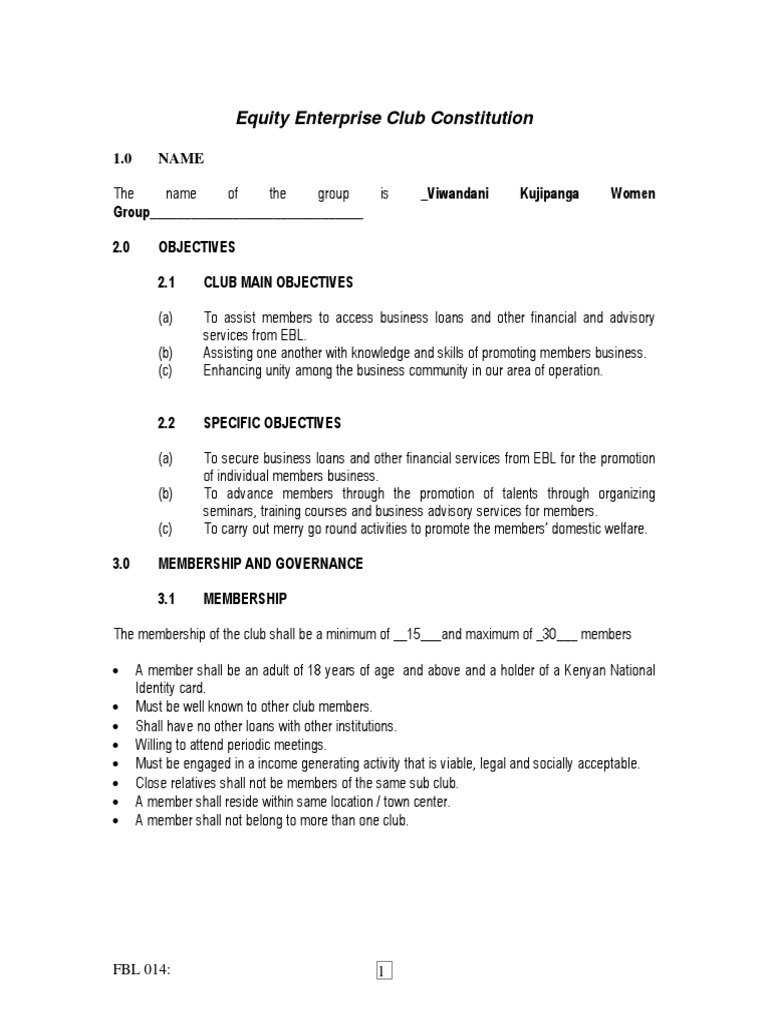 Constitution Sample | PDF | Loans | Liquidation
