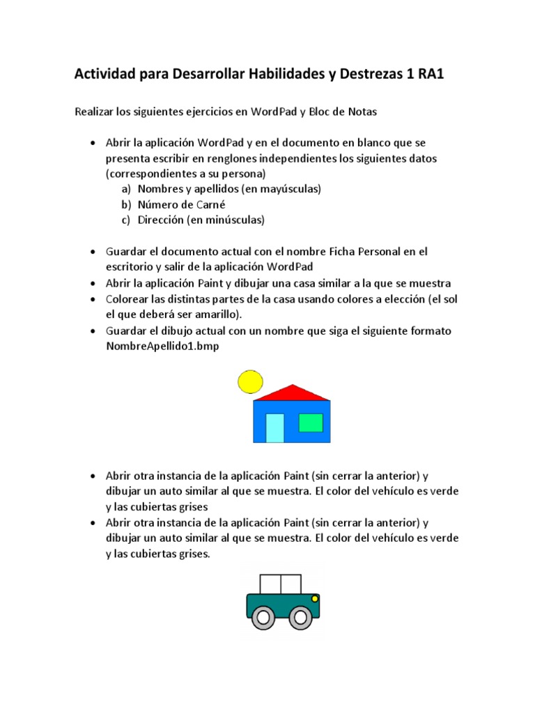 Actividad para Desarrollar Habilidades y Destrezas 1 RA1 | PDF
