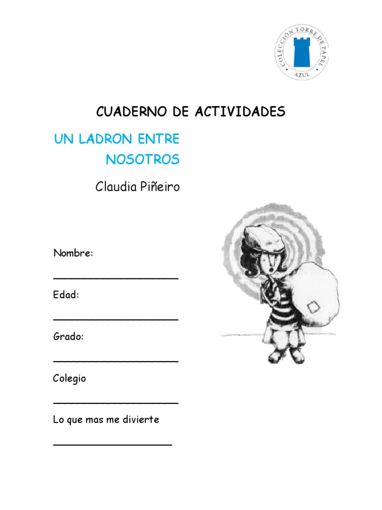 Actividades sobre "Un ladrón entre nosotros" | PDF | Ciencias sociales ...