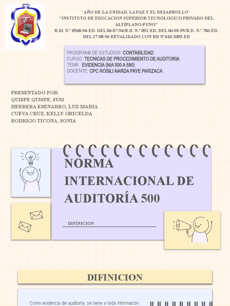 Tecnica Nia 500 | PDF | Auditoría | Contralor