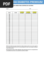 Tabela Controle Glicemico Chocair Medicos | PDF | Autoajuda