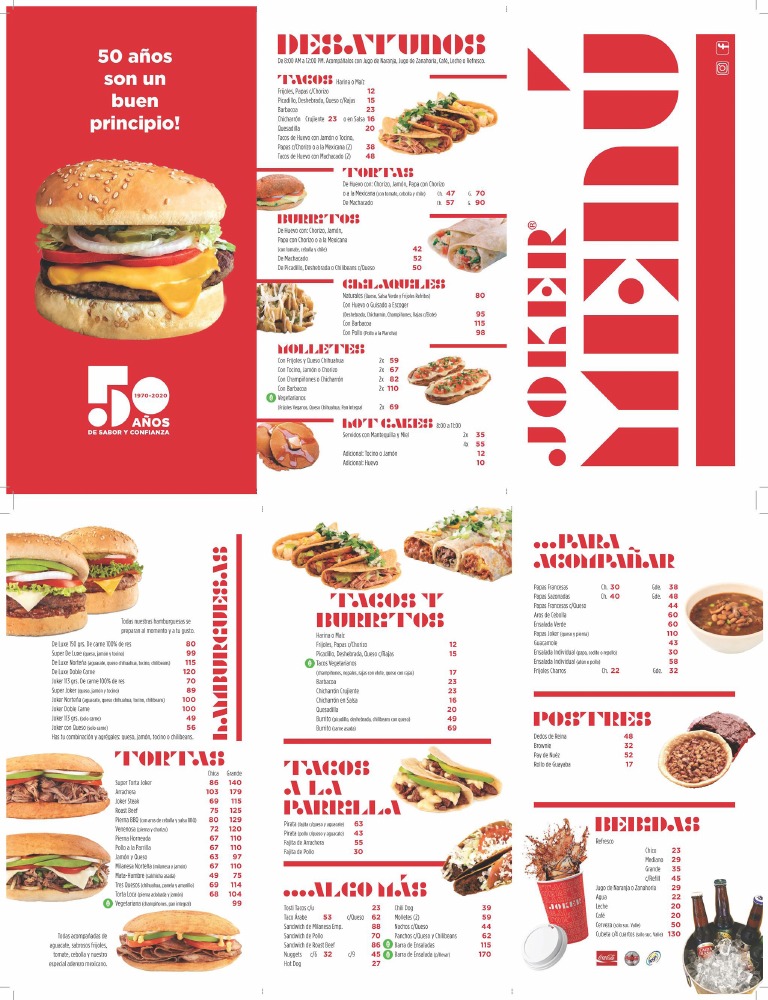 Tortas Joker Menu | PDF