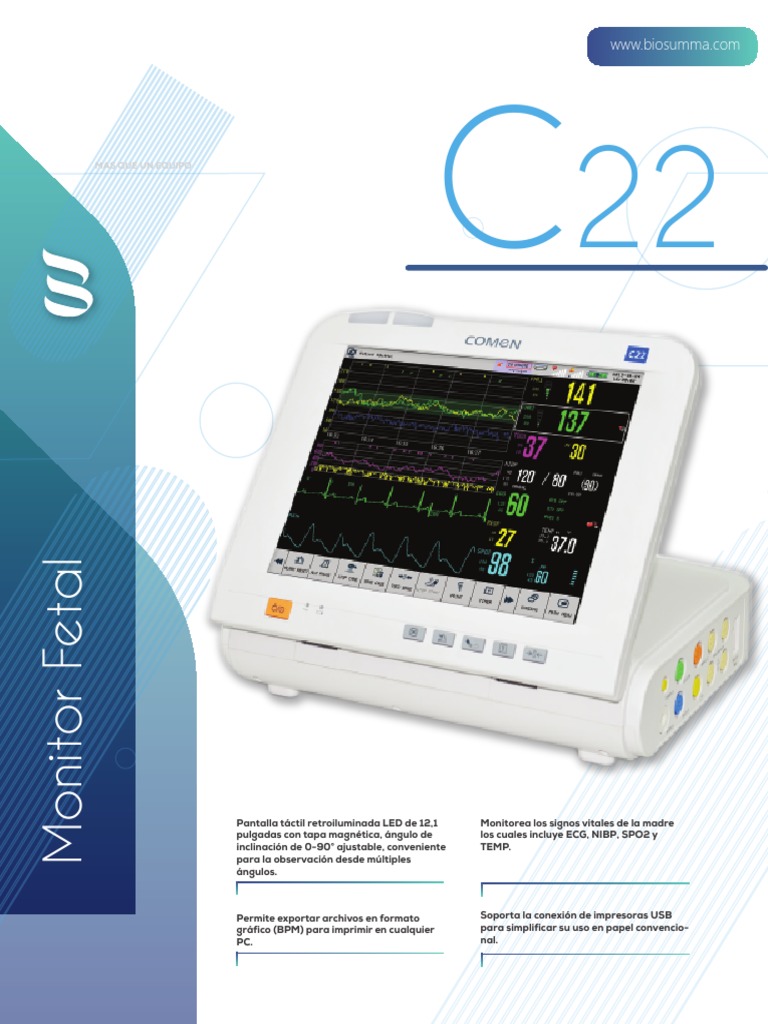MONITOR MATERNO FETAL C22 v2 | PDF | Ultrasonido | Electrocardiografia
