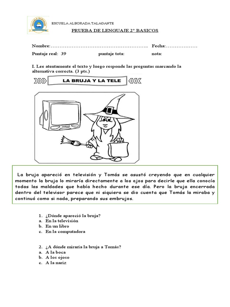 Prueba Grupos Consonanticos | PDF