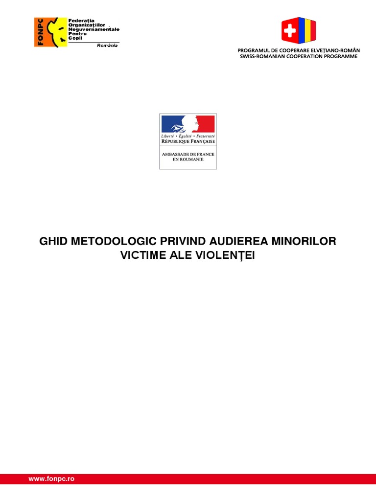 Ghid Metodologic Privind Audierea Minorilor | PDF