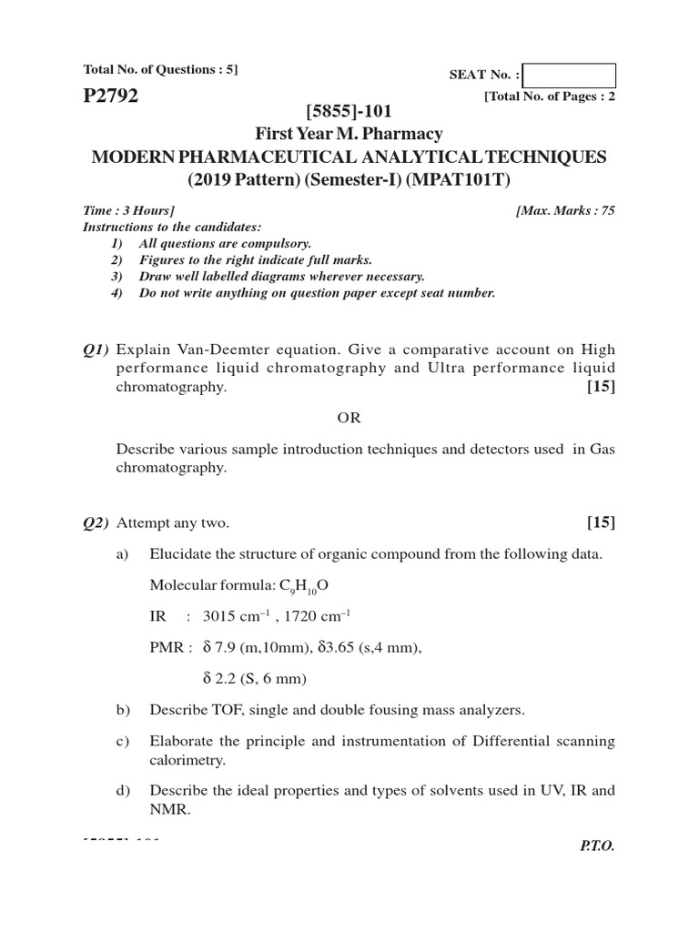 M. Pharmacy (2019 Pattern) | PDF | Clinical Trial | Cell (Biology)