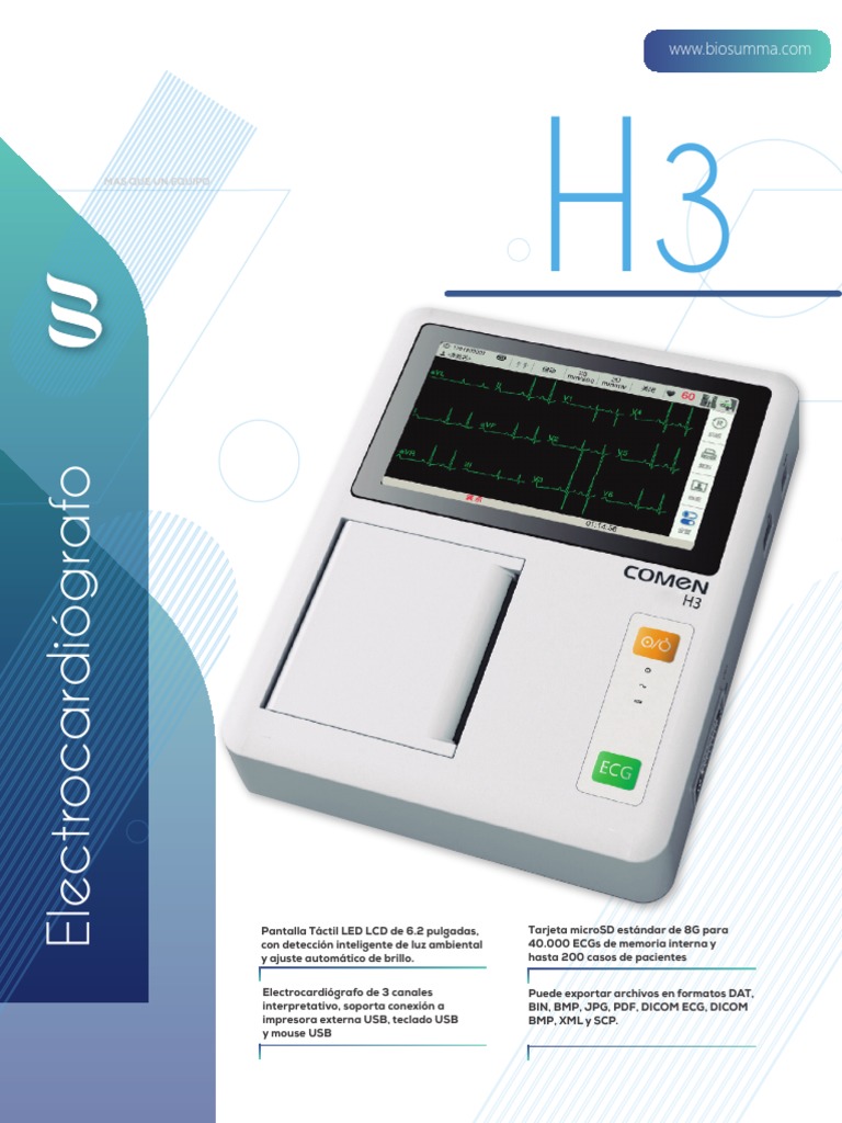 ELECTROCARDRIOGRAFO H3 v3 | PDF | Electrocardiografia | USB