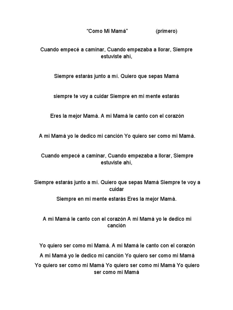 Canciones para El Día de Las Madres | PDF | Amor