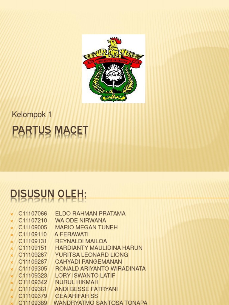 Penyebab dan Penanganan Partus Macet | PDF
