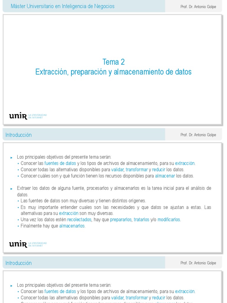 Extracción y Almacenamiento de Datos | PDF | Bases de datos ...