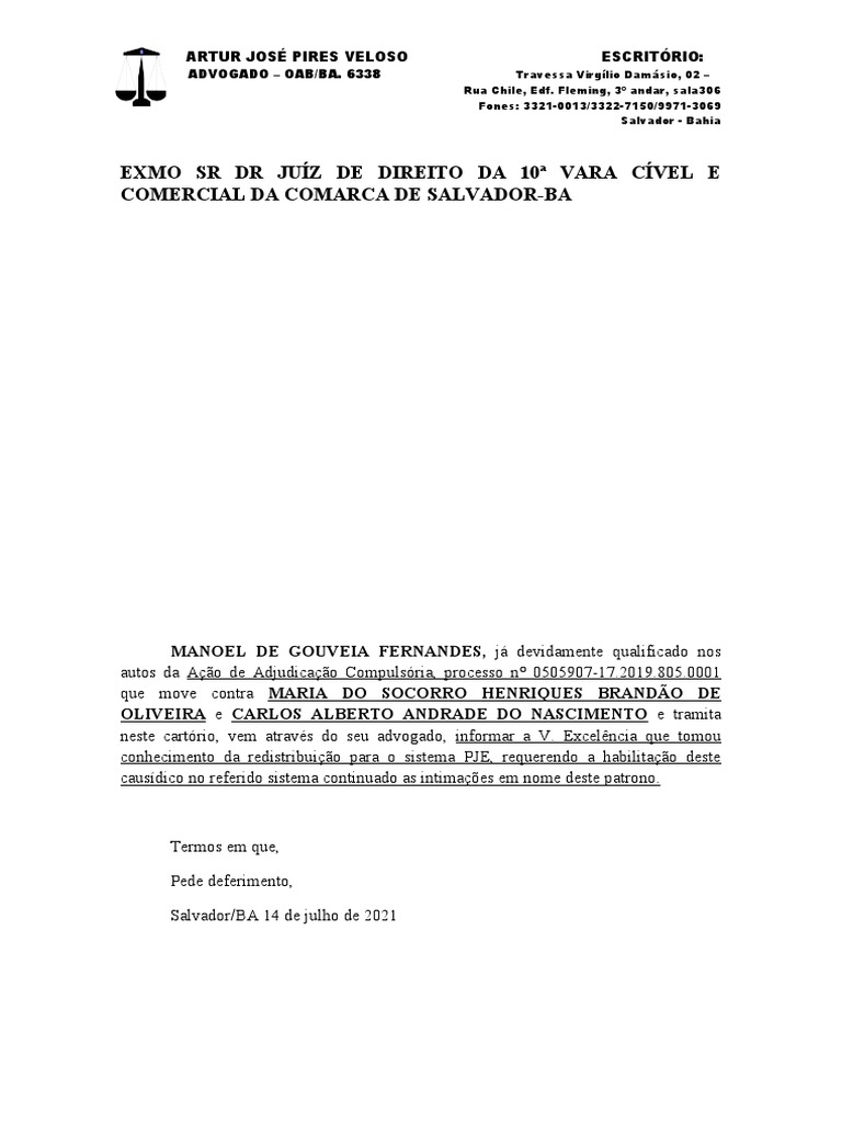 Modelo De Peticao Juntada De Procuracao