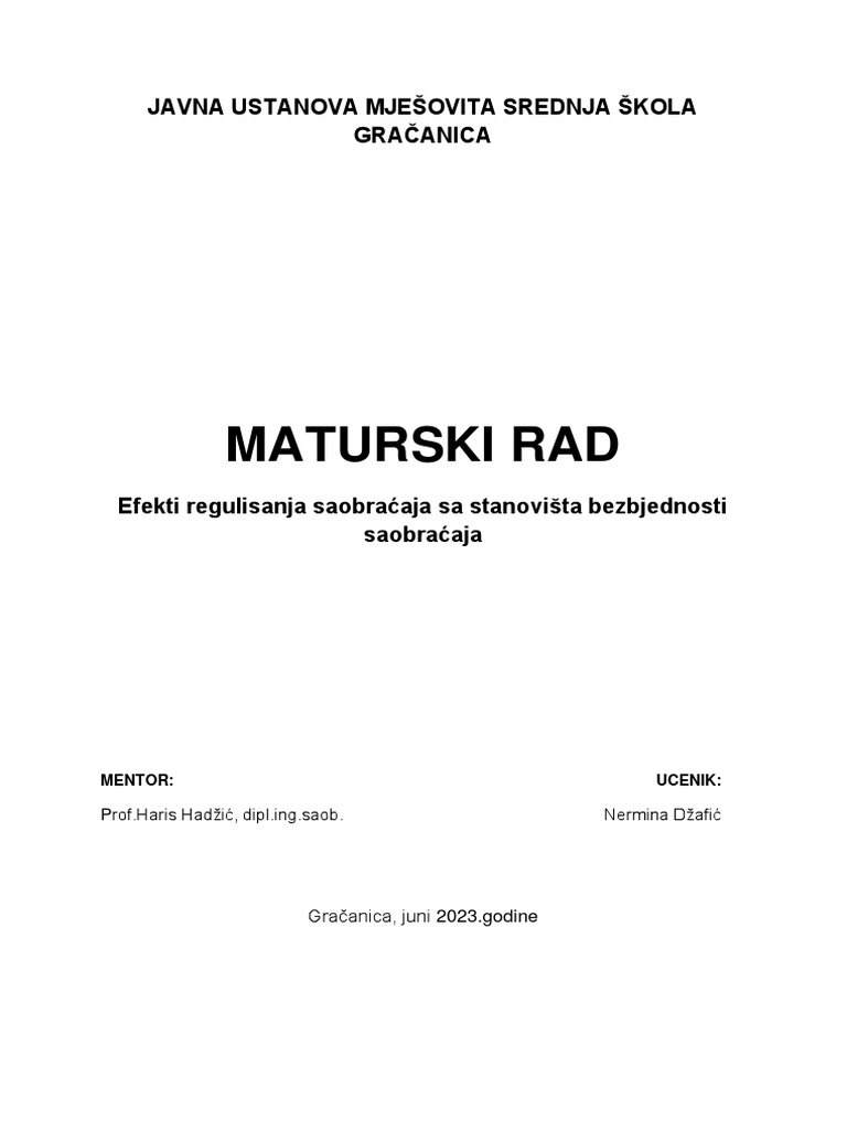 Maturski Rad | PDF