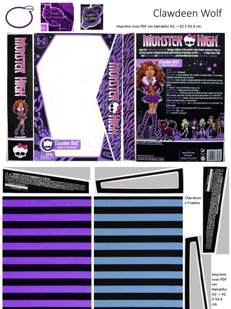 Caixas Das Monster High para Imprimir em Folha A2 - Certo. | PDF