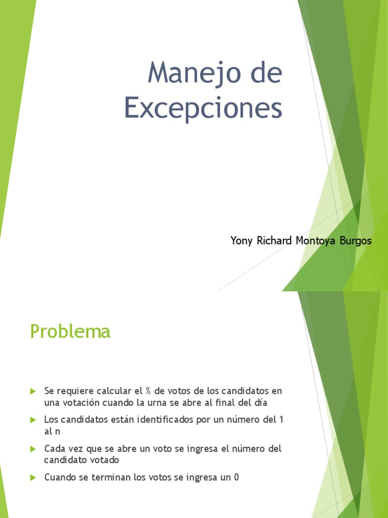 Manejo de Excepciones en Java | PDF | Gestión de tecnología de la información | Ingeniería ...