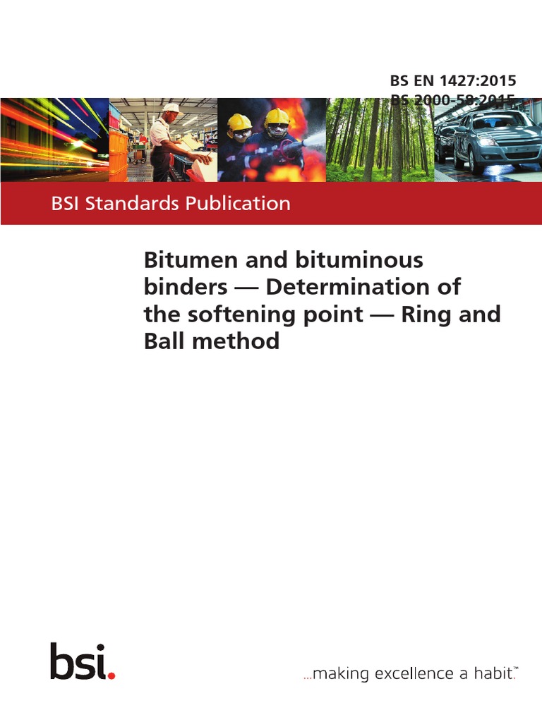 Bitumen and Bituminous Binders - Determination of The Softening Point ...