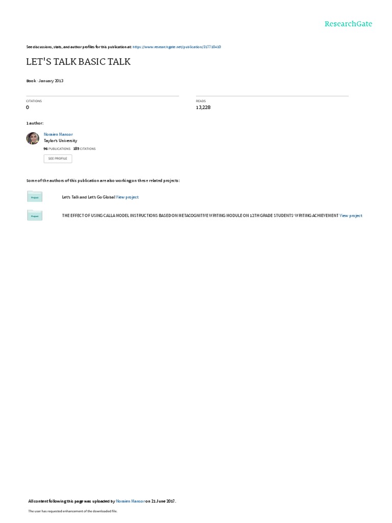 Let'S Talk Basic Talk: January 2013 | PDF | English Language ...