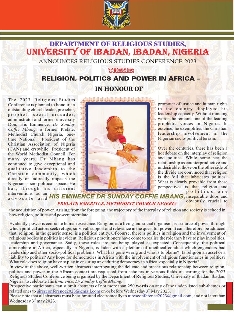 Mbang Fliers | PDF | Nigeria | Religious Studies